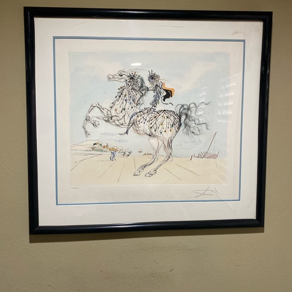 Art | Signed Salvador Dali Transparent Horseman Color Etching Numbered ...